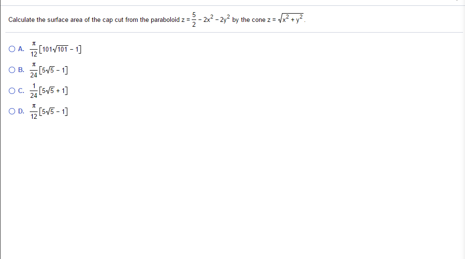 Calculate the surface area of the cap cut from the | Chegg.com