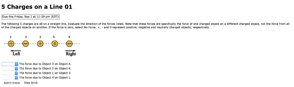 Solved Charges on a Line The following 5 charges are all on | Chegg.com