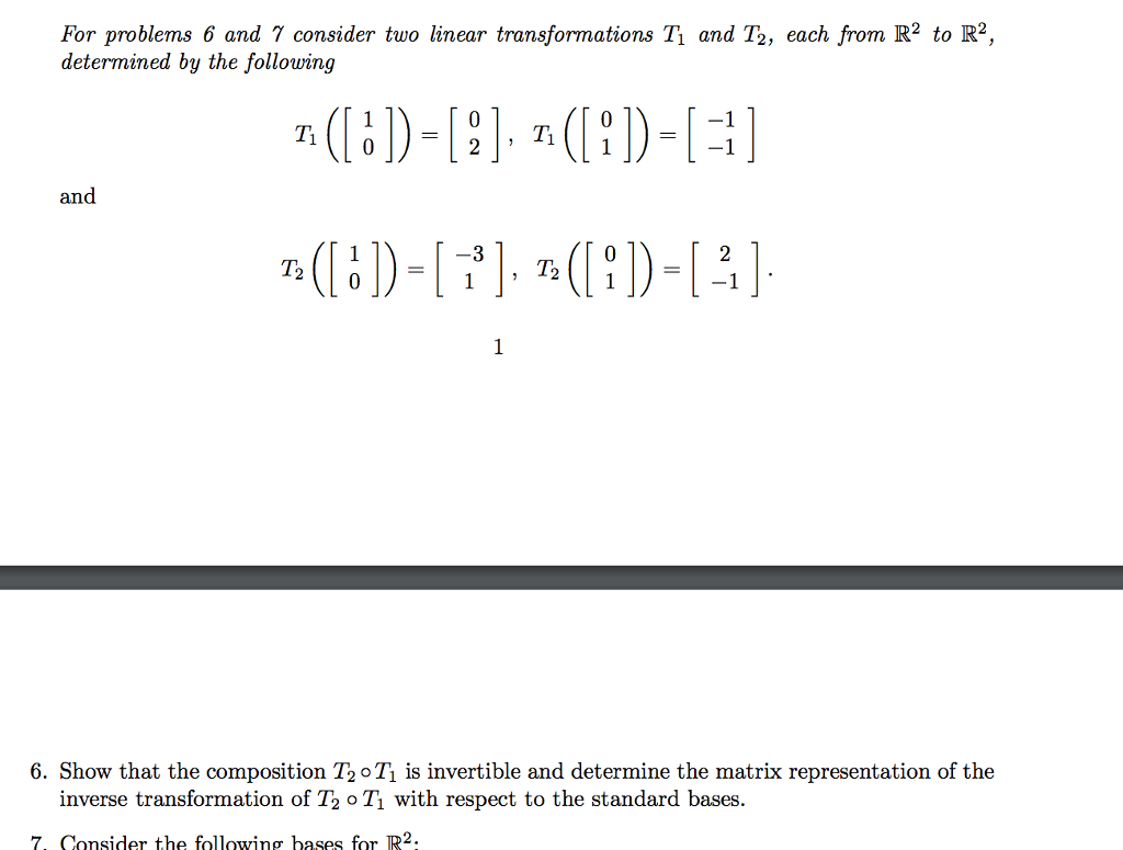Solved consider two linear transformations T_1 and T_2, each | Chegg.com