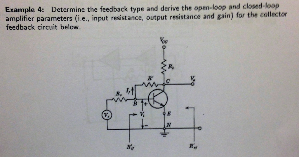 Solved Example 4: Determine the feedback type and derive the | Chegg.com