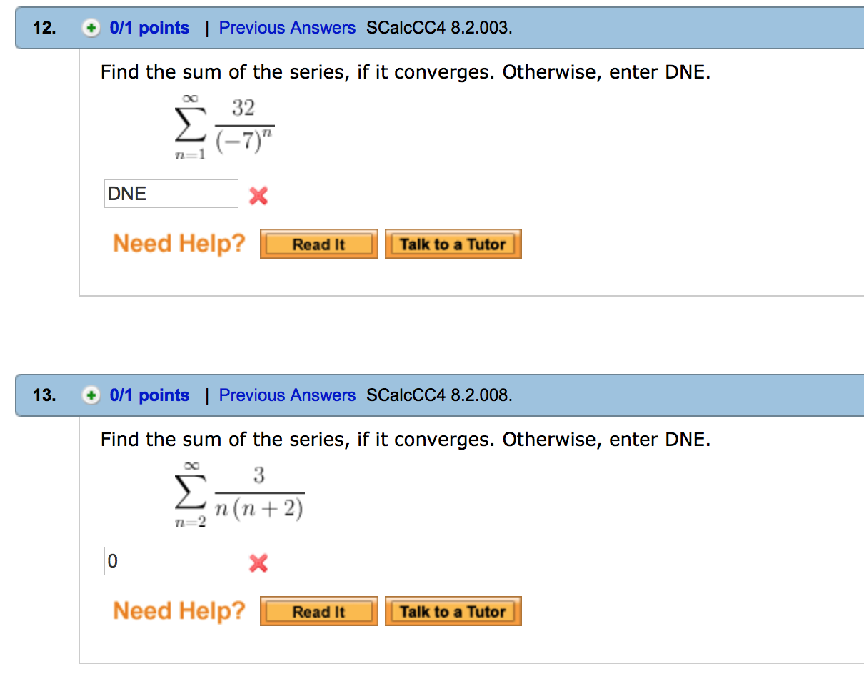 Solved Find The Sum Of The Series If It Converges 1054