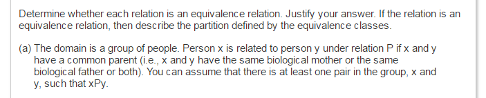 Solved Determine whether each relation is an equivalence | Chegg.com