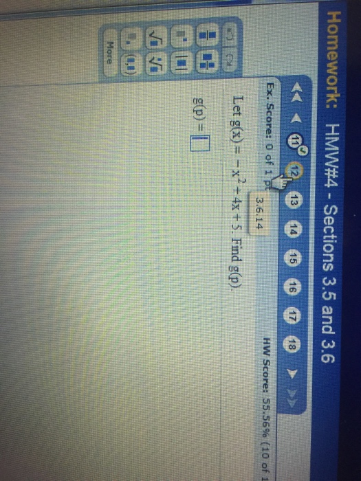Solved Let g(x) = -x^2 + 4x + 5. Find g(p). g(p) = | Chegg.com