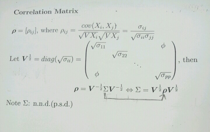 Solved Correlation Matrix iJ Pijl, where pii = σ1 1 V722 | Chegg.com