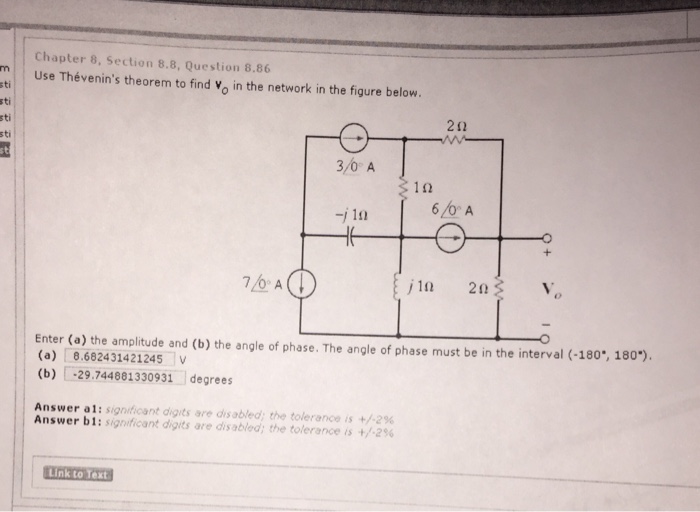 Solved Use Thevenin?s theorem to find v0 in the network in | Chegg.com