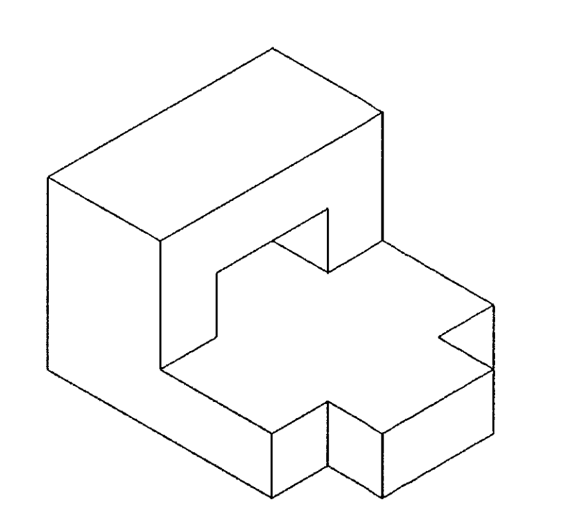 Solved Multiview drawing of the parts, show all hidden | Chegg.com