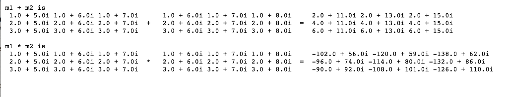 Solved JAVA PROGRAMING Complex Matrix Use the ComplexClass | Chegg.com