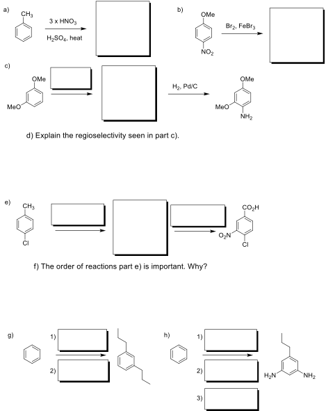 Solved 1. Fill in the empty boxes. These may be reagents, | Chegg.com