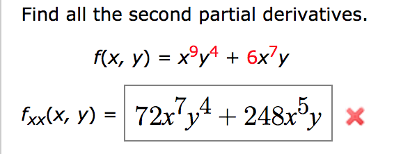 Solved Find all the second partial derivatives. 7,4 | Chegg.com
