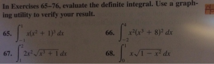 Solved In Exercise 65-76 , evaluate the definite integral. | Chegg.com