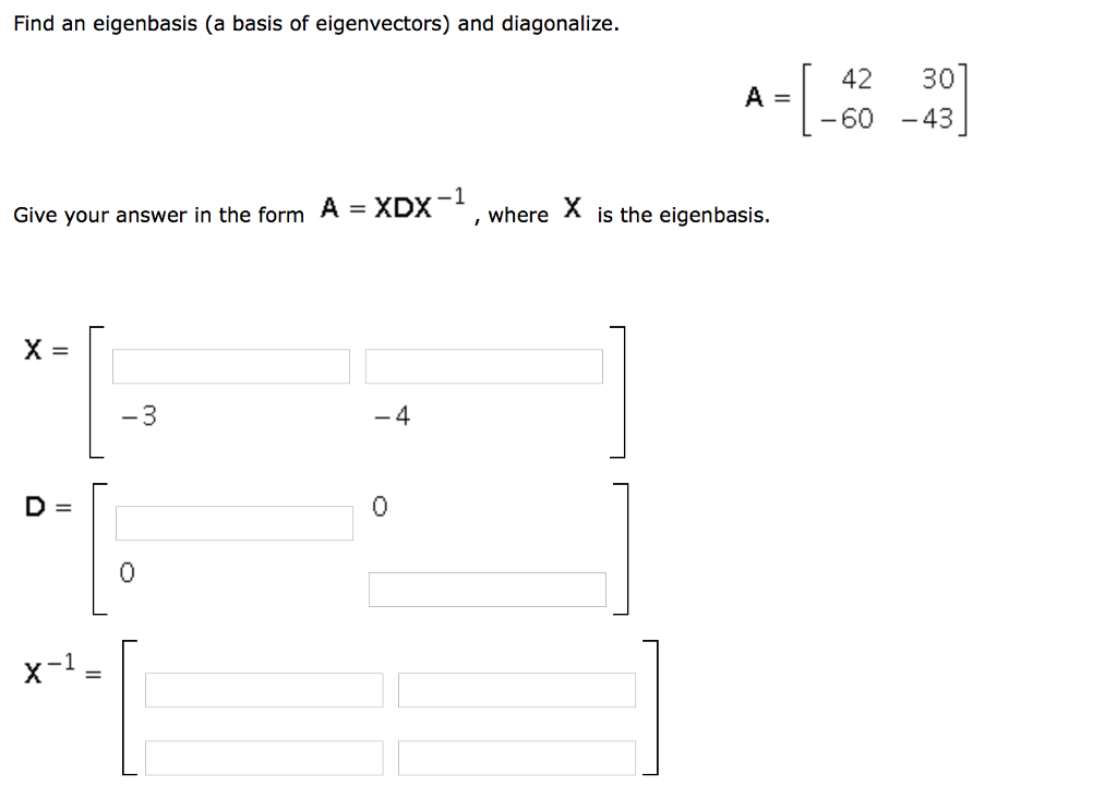 Solved Find an eigenbasis (a basis of eigenvectors) and | Chegg.com