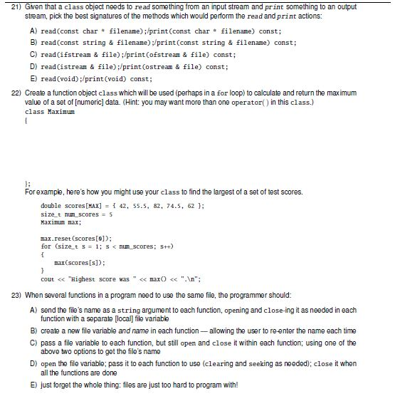 Solved Gwen that a class object needs to read something from | Chegg.com