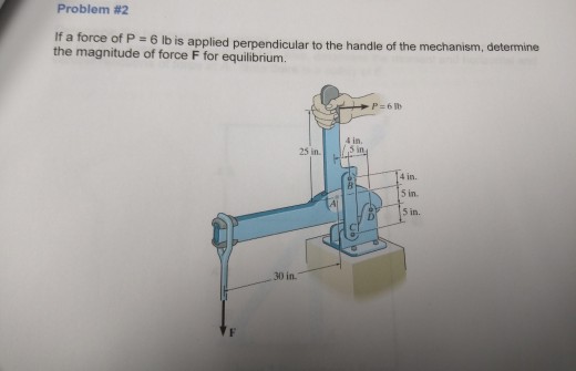 Solved Problem #2 6 lb is applied perpendicular to the | Chegg.com