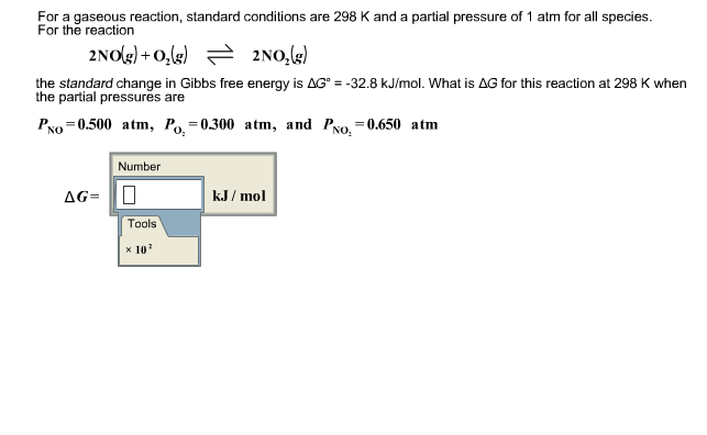 Solved For a gaseous reaction, standard conditions are 298 K | Chegg.com