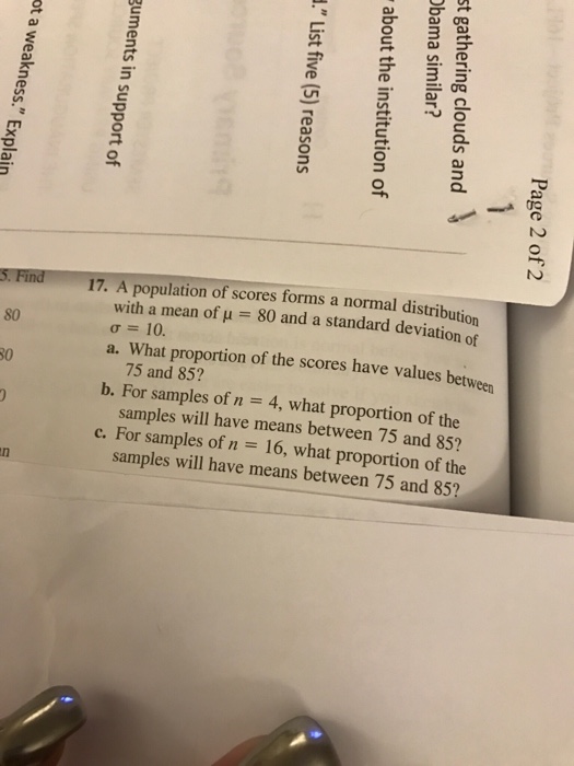 Solved A population of scores forms a normal distribution | Chegg.com