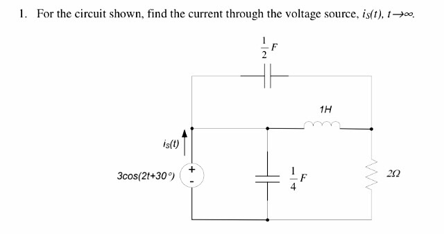 Solved For the circuit shown, find the current through the | Chegg.com