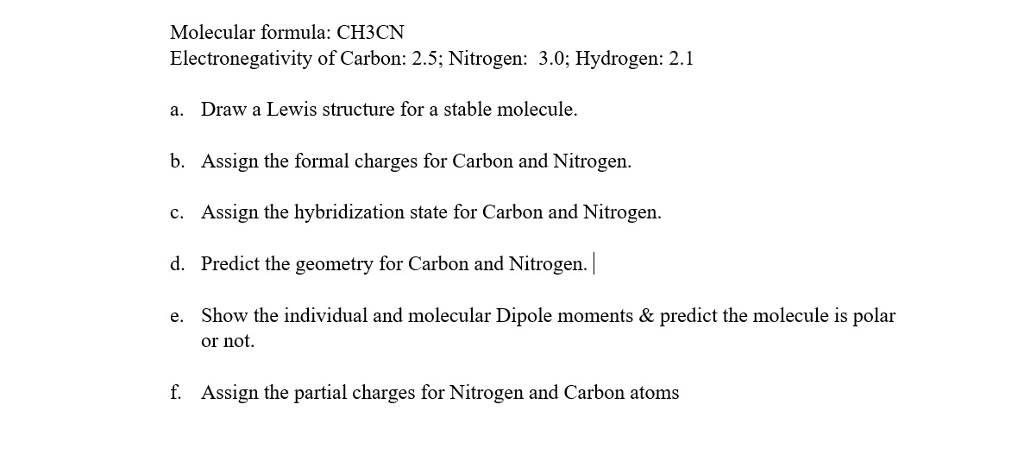 Ch3cn Lewis Structure