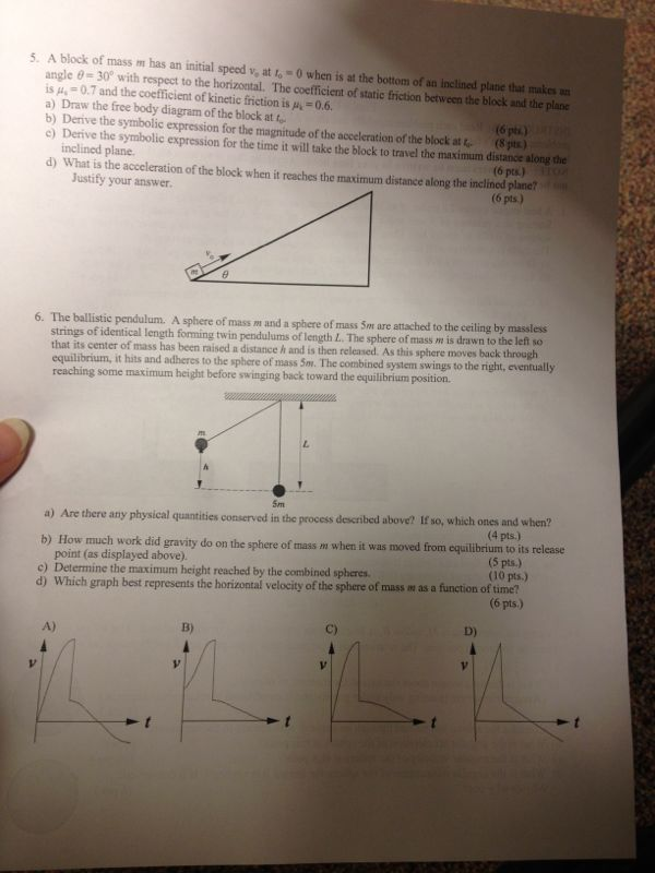 Solved A block of mass m has an initial speed v0 at t0 = 0 | Chegg.com