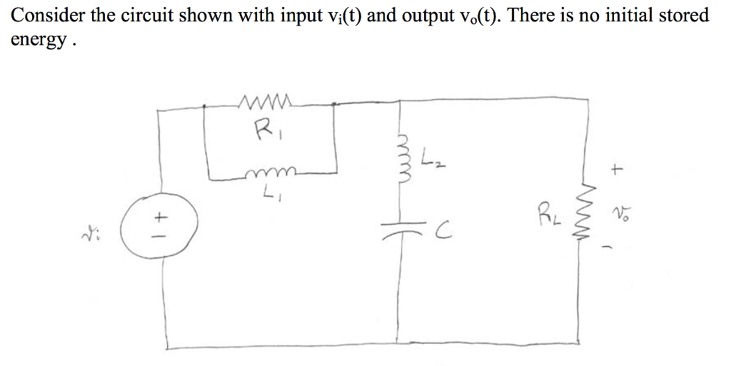 Solved Consider the circuit shown with input vit) and output | Chegg.com