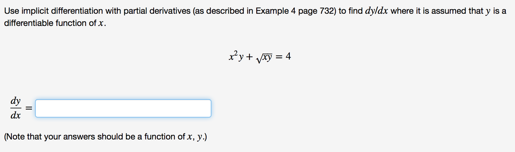 Solved Use implicit differentiation with partial derivatives | Chegg.com
