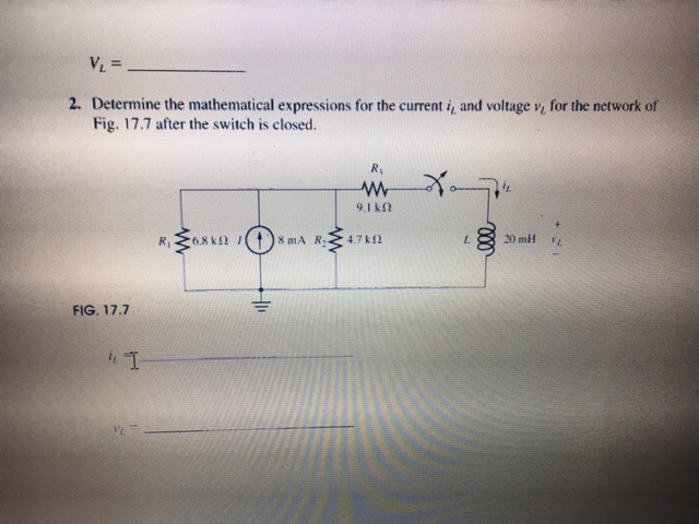 Solved Determine the mathematical expressions for the | Chegg.com