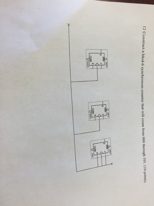 Solved Construct A Mod 6 Synchronous Counter That Will Count