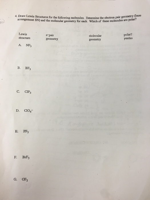 Solved Draw Lewis Structures for the following molecules. | Chegg.com