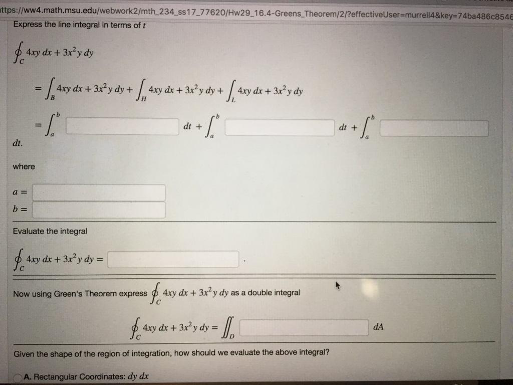 Solved 4xy dx 3x2ydy C is the triangle with vertices | Chegg.com