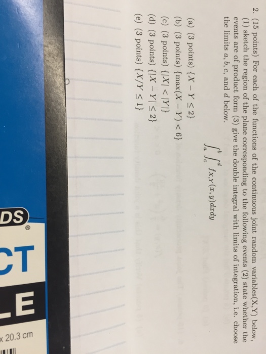 Solved For each of the functions of the continuous joint | Chegg.com