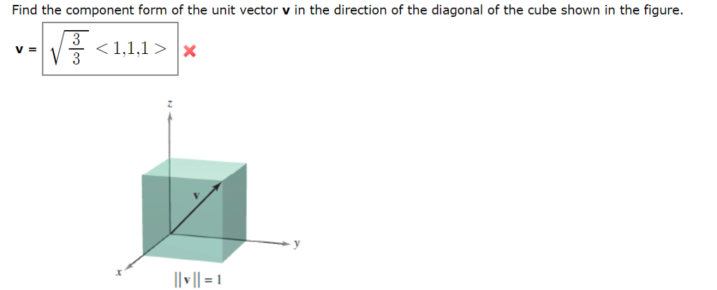 Solved Find the component form of the unit vector v in the | Chegg.com