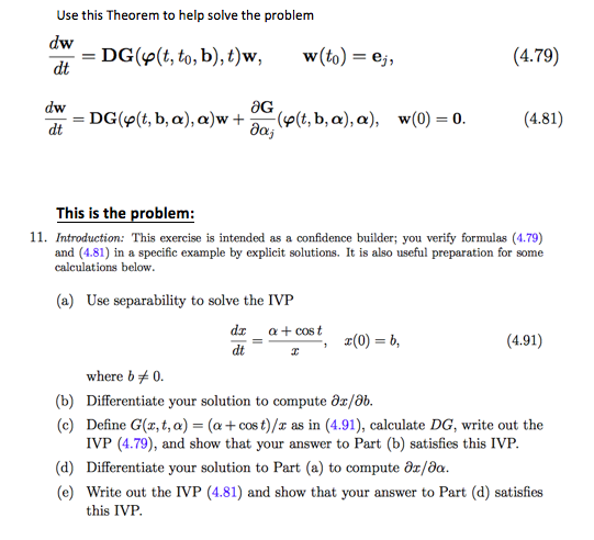 Solved Use this Theorem to help solve the problem dw = | Chegg.com