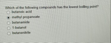 Solved Which of the following compounds has the lowest | Chegg.com