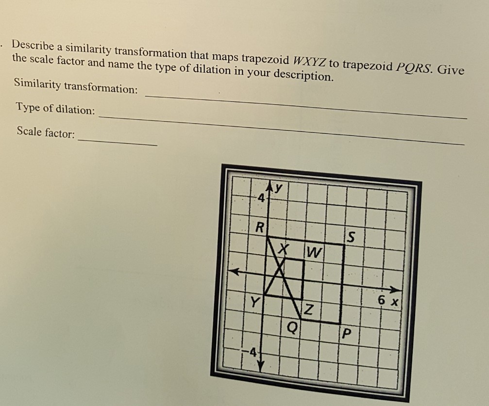 Solved Describe a similarity transformation that maps | Chegg.com
