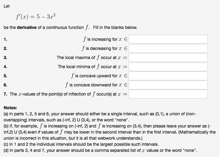 Solved Let f'(x) = 5 - 3x^2 be the derivative of a | Chegg.com