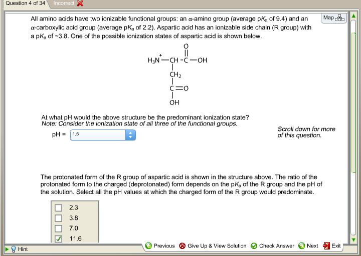 Solved Question 4 of 34 All amino acids have two ionizable | Chegg.com