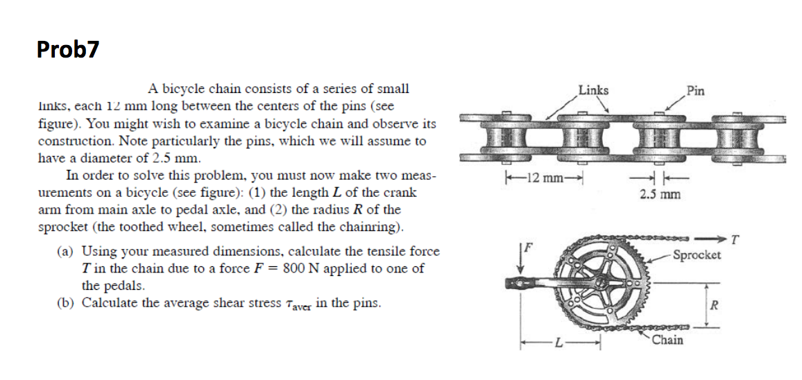 A bicycle chain consists of a series of small links, | Chegg.com