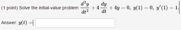 Solved Solve the initial- value problem | Chegg.com