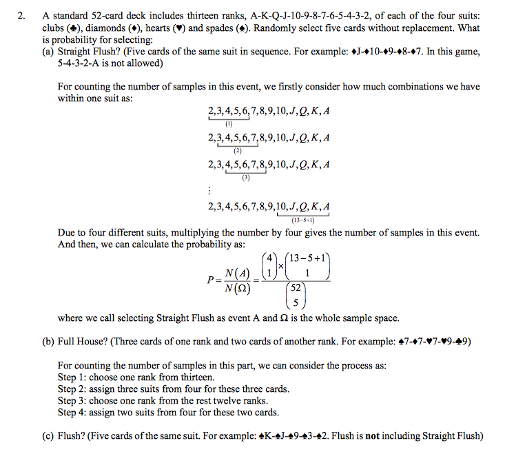 Solved A standard 52-card deck includes thirteen ranks, | Chegg.com