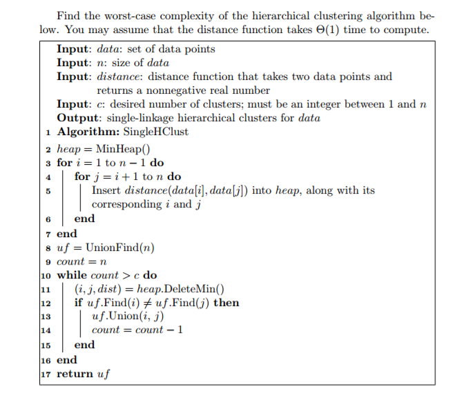 Solved Find the worst-case complexity of the hierarchical | Chegg.com
