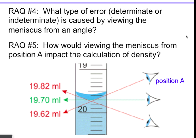 Solved RAQ #4: What type of error (determinate or | Chegg.com