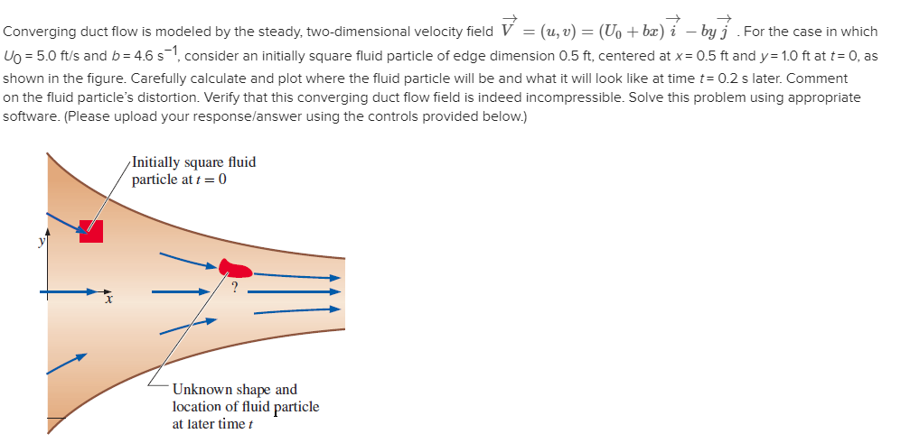Solved Converging duct flow is modeled by the steady, | Chegg.com