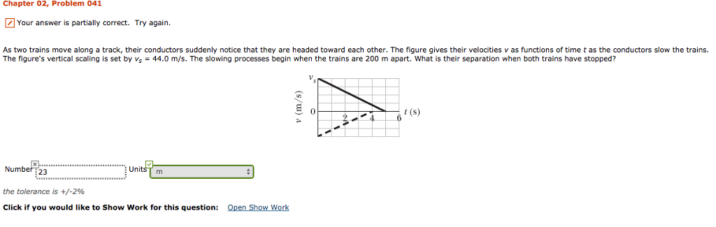 Solved As two trains move along a track, their conductors | Chegg.com