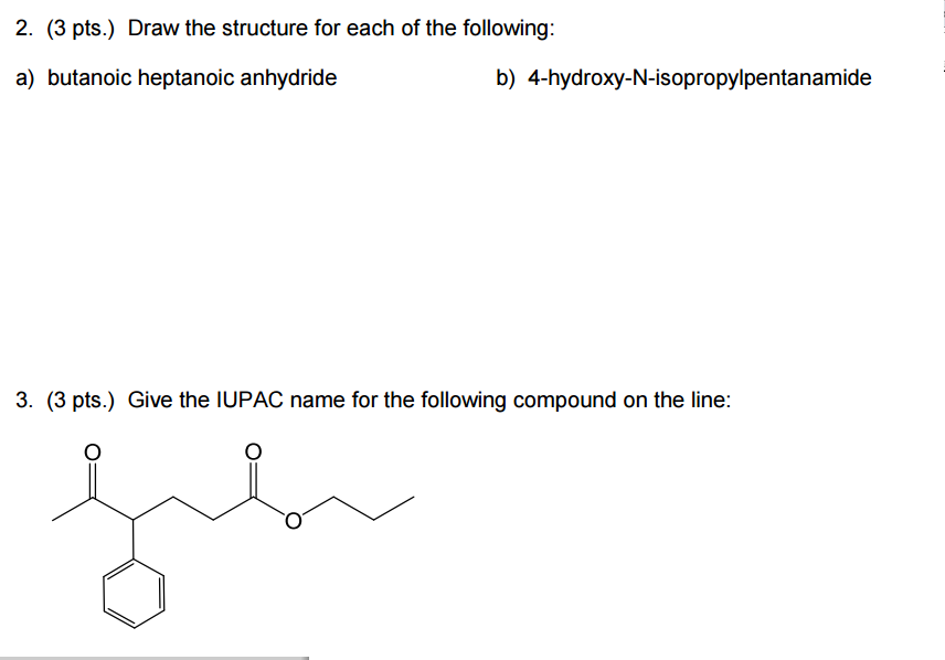 Solved Draw the structure for each of the following: Give | Chegg.com
