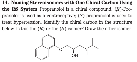 Solved 14. Naming Stereoisomers with One Chiral Carbon Using | Chegg.com