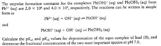 The stepwise formation constants for the complexes | Chegg.com