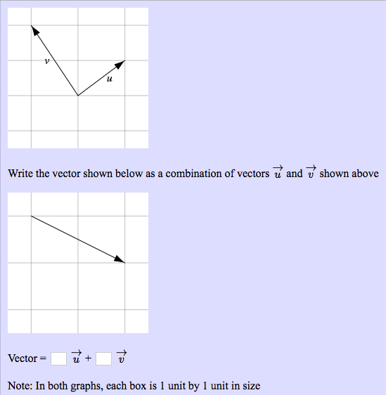 Solved Write the vector shown below as a combination of | Chegg.com Solved Write the vector shown below as a combination of | Chegg.com
