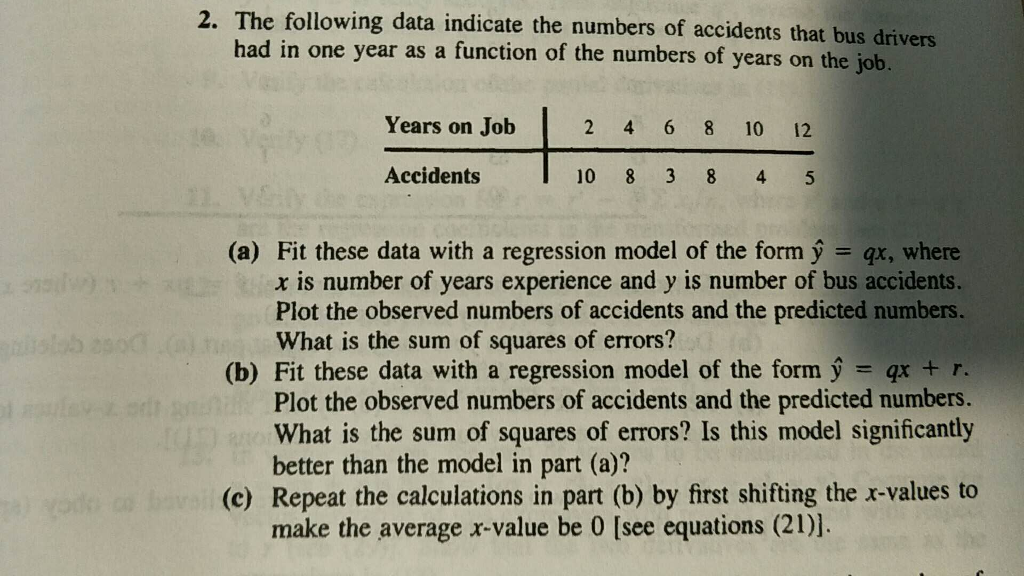 Solved 2. The following data indicate the numbers of | Chegg.com