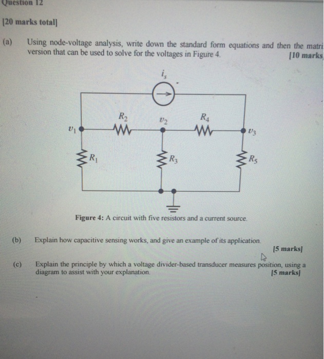 Solved Using node-voltage analysis, write down the standard | Chegg.com