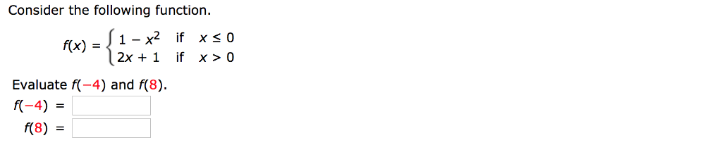 Solved Consider the following function. f(x) = 1 - x2 if x