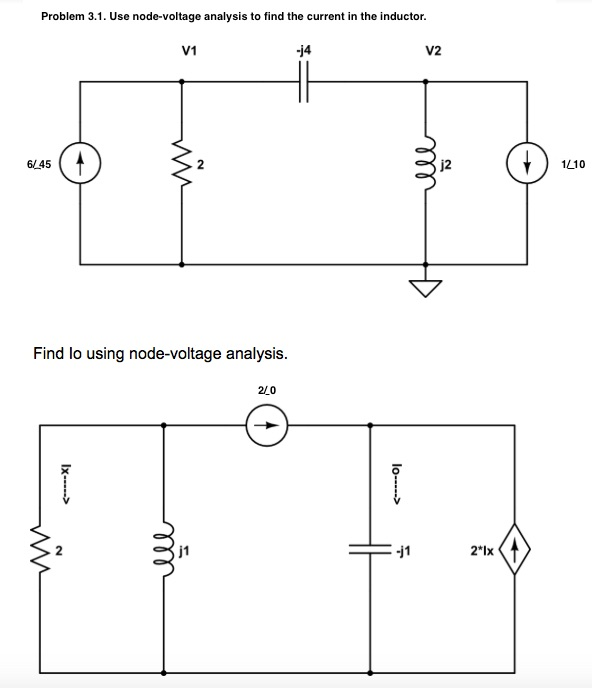 Solved Problem 3.1. Use node-voltage analysis to find the | Chegg.com